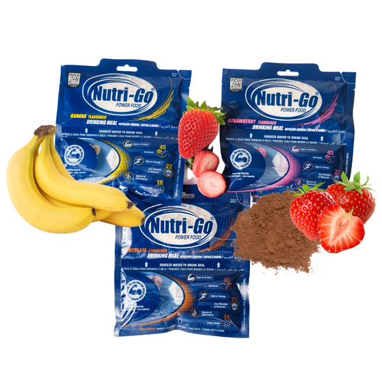Strawberry Power Food Drinking Meal | Dual Pouch Nutrition | Nutri-Go
